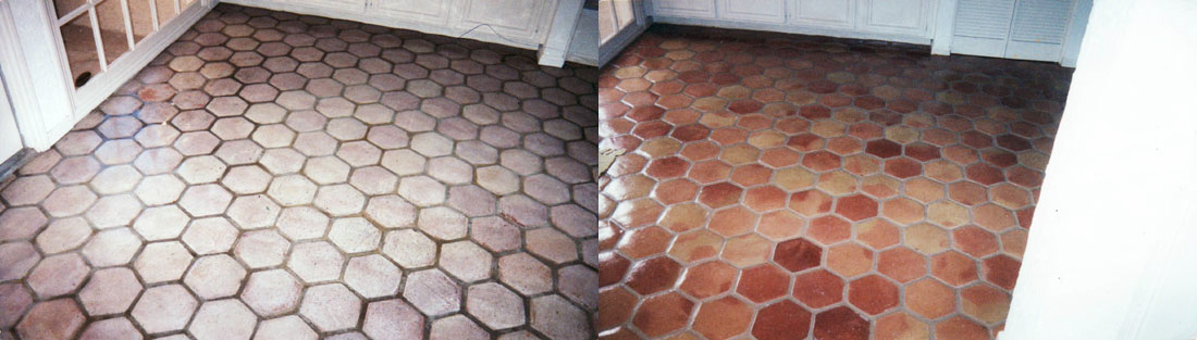 Tile Refinishing Photo | Restored Tile Photo | Mexican Tile Restoration
